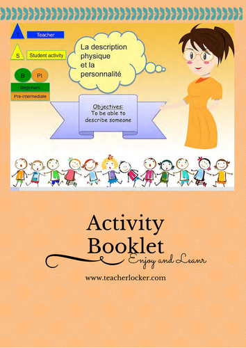 French Physical/Character description (lesson+Booklet) NO Prep/ la ...