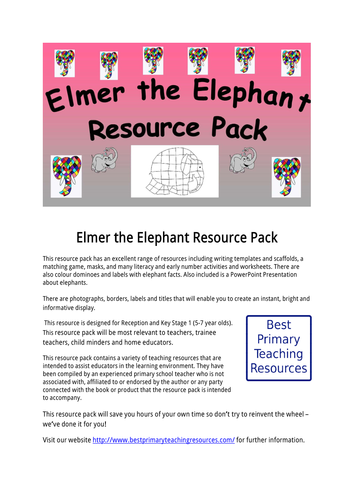 Elmer the Elephant Resource Pack | Teaching Resources