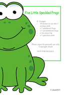 FIVE SPECKLED FROGS - PRINTABLE ACTIVITY AND GAMES - FOCUS: SUBTRACTION ...