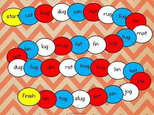 Rhyming words board game | Teaching Resources