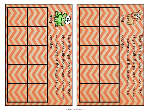 Rhyming words board game | Teaching Resources