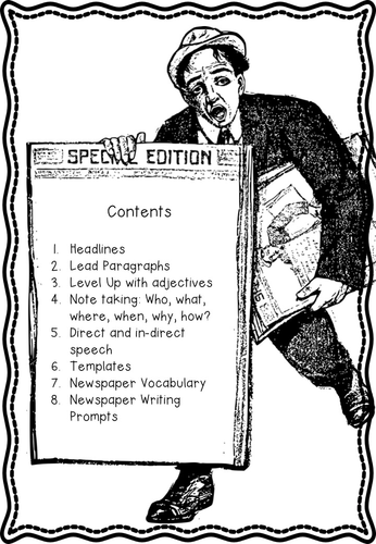 Newspaper Journalistic Writing Lesson Bundle | Teaching Resources