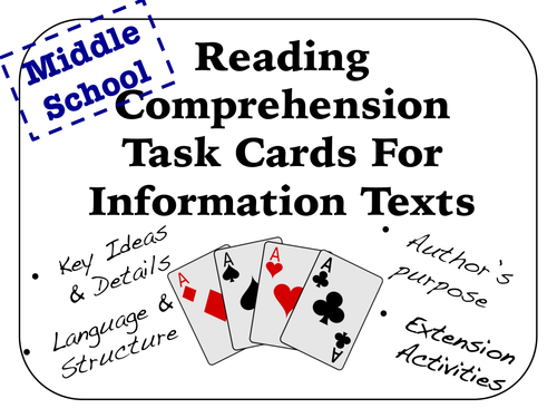 Reading Comprehension Task Cards ~ Information Texts | Teaching Resources