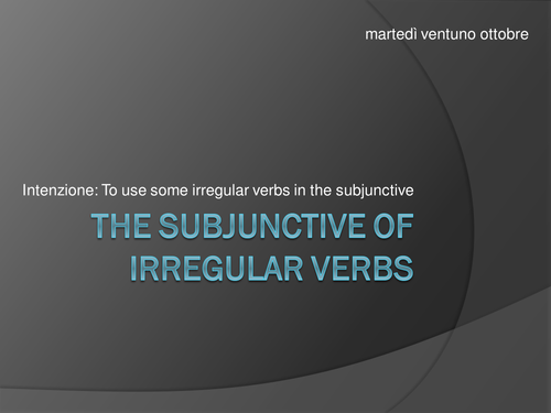 Present subjunctive / il congiuntivo (Italian) | Teaching Resources