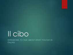 Food / il cibo (GCSE Italian) | Teaching Resources