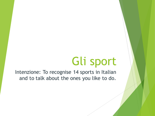 Gli sport (Italian GCSE) | Teaching Resources