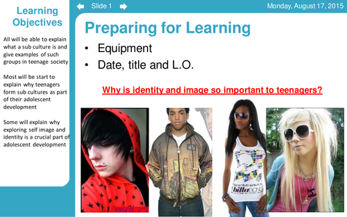teenagers - exploring identity (subcultures) | Teaching Resources