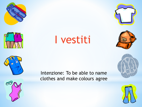 I vestiti / clothes | Teaching Resources