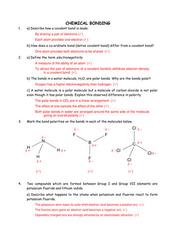 Chemistry: Chemical bonding | Teaching Resources