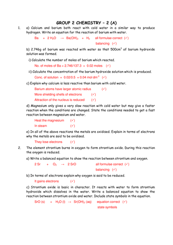 Chemistry: Group 2 | Teaching Resources