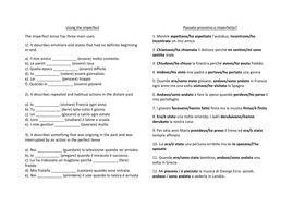 Perfect and imperfect (Italian) | Teaching Resources