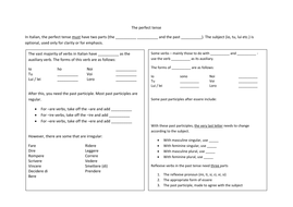 Il passato prossimo / The past tense (Italian) | Teaching Resources