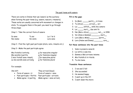 Il passato prossimo / The past tense (Italian) | Teaching Resources