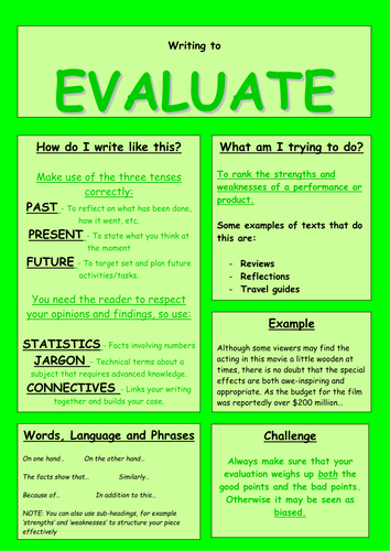 Writing Purposes - Helpsheets/Posters for Literacy and English ...