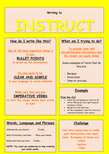 Writing Purposes - Helpsheets/Posters for Literacy and English ...