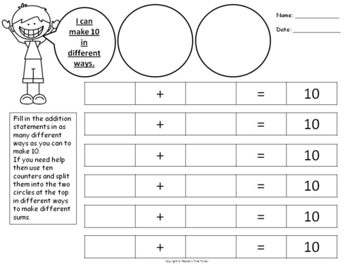 Number bonds activities | Teaching Resources