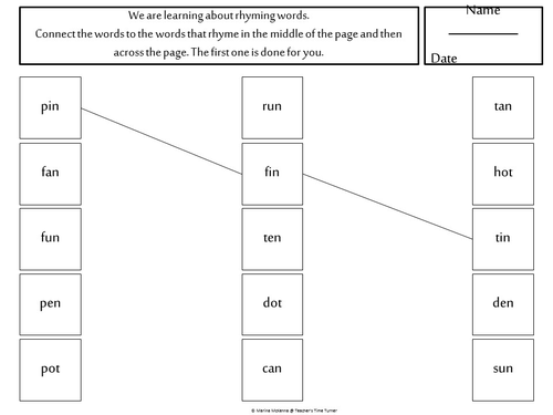 Rhyming words - CVC words | Teaching Resources