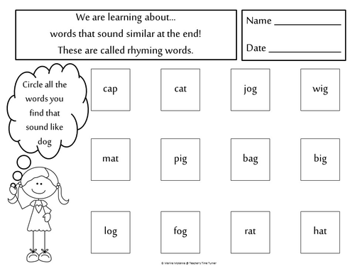 Rhyming words - CVC words | Teaching Resources