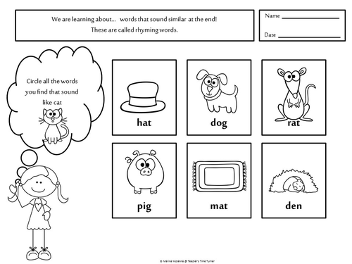 Rhyming words - CVC words and pictures | Teaching Resources