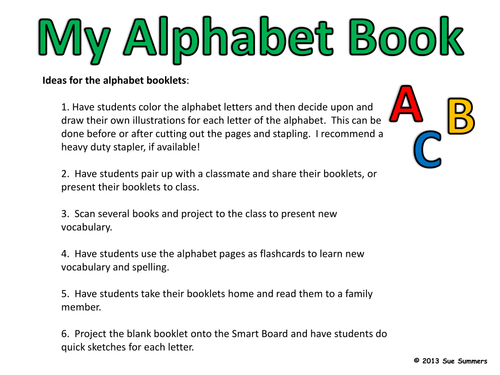 Alphabet Sketch and Color Booklet - ENGLISH | Teaching Resources