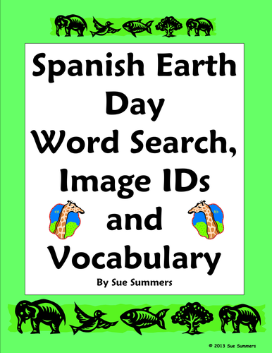 Earth Day Spanish Word Search and Vocabulary List | Teaching Resources