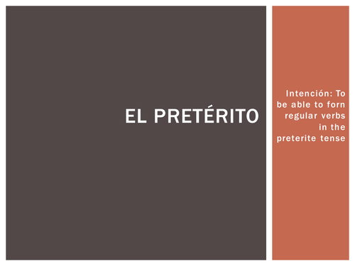 Preterite / el preterito (Spanish) | Teaching Resources