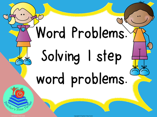 1 step word problems | Teaching Resources