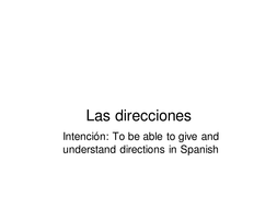 Directions / direcciones (Spanish) | Teaching Resources