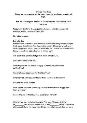 Chinese New Year Resource Pack | Teaching Resources