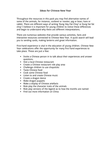 Chinese New Year Resource Pack | Teaching Resources