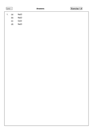 CfE Advanced Higher Chemistry Notes on Units 1 and 2 and homework ...
