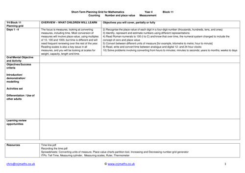 Year 4 New Curriculum Maths planning Block 11 | Teaching Resources Year 4 New Curriculum Maths planning Block 11 | Teaching Resources