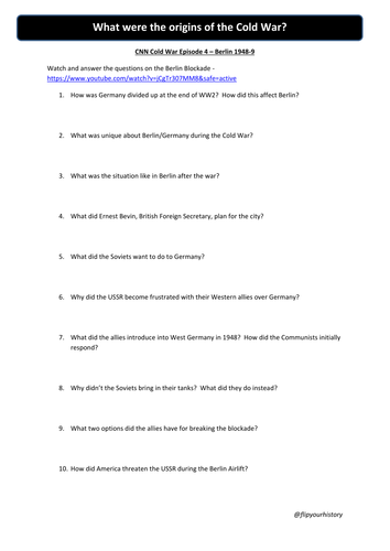 CNN Cold War Documentary Series Worksheets | Teaching Resources