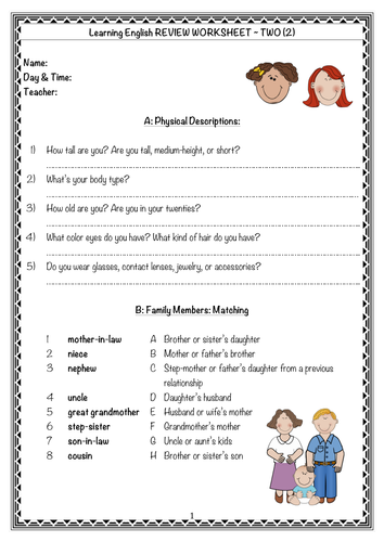 4 Fun & Useful ESL Packets (Worksheets) | Teaching Resources