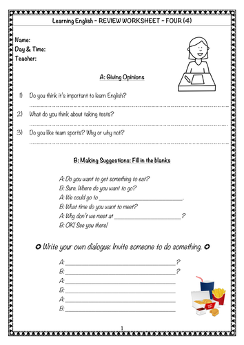 4 Fun & Useful ESL Packets (Worksheets) | Teaching Resources