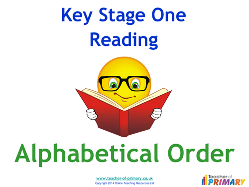 Alphabetical Order - PowerPoint teaching resource by Martin Grundy - UK ...