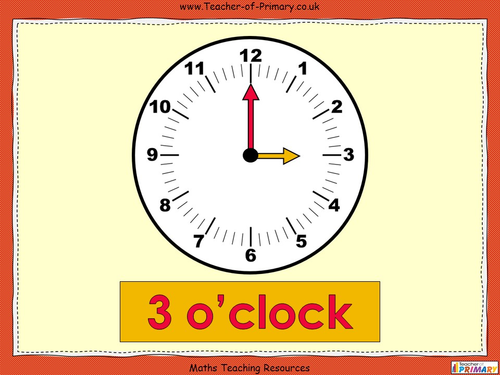 Beginning to Tell the Time - Year 1 | Teaching Resources