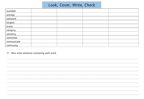 Spellings: Year 5 /6 Spelling Practice Worksheets | Teaching Resources