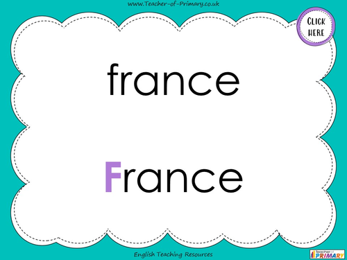 Capital Letters for Names | Teaching Resources
