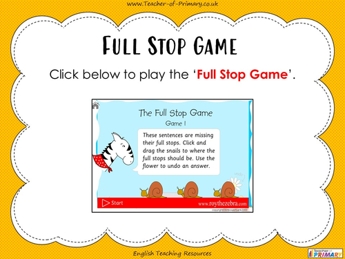 Full Stops and Capital Letters | Teaching Resources