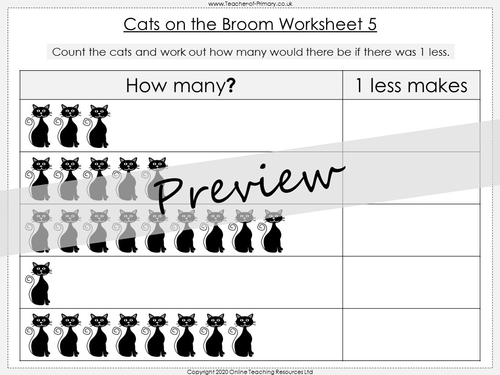 Cats on the Broom - Counting to Ten | Teaching Resources