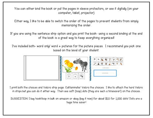 Verbs Adapted Book Animal Actions | Teaching Resources