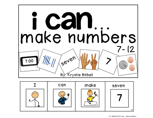 Make Numbers 1-12 Adapted Math Book Including Money and Time BUNDLE ...