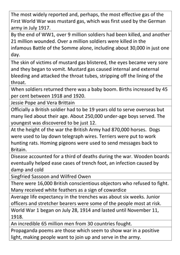 WW1 Poetry - full SOW | Teaching Resources