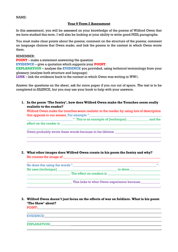 WW1 Poetry - full SOW | Teaching Resources