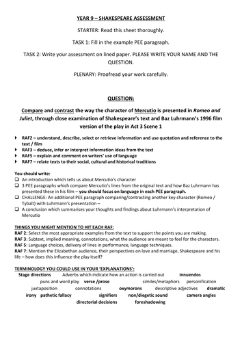 Romeo and Juliet | Teaching Resources