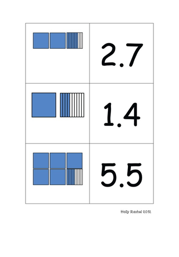 Decimal Memory Game | Teaching Resources