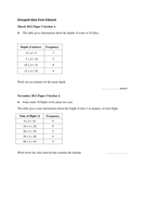 Math Grade 6 Statistics of grouped data. Data in class intervals ...