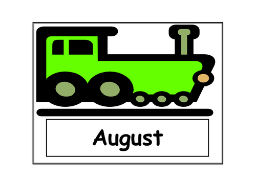 Birthday Month Train Display | Teaching Resources
