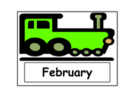 Birthday Month Train Display | Teaching Resources